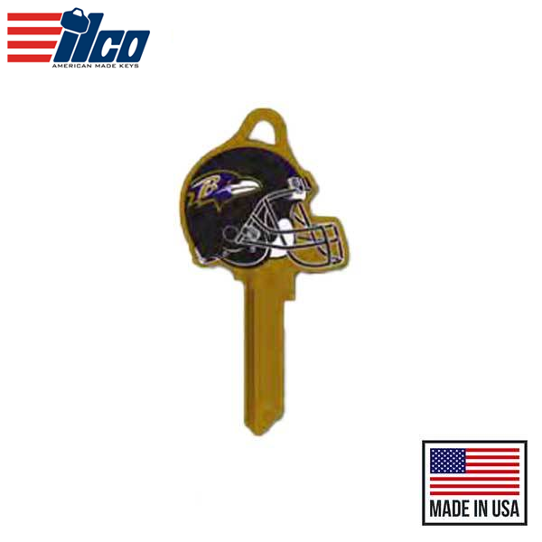 Ilco - NFL TeamKeys - Helmet Edition - Key Blank - Baltimore Ravens ...