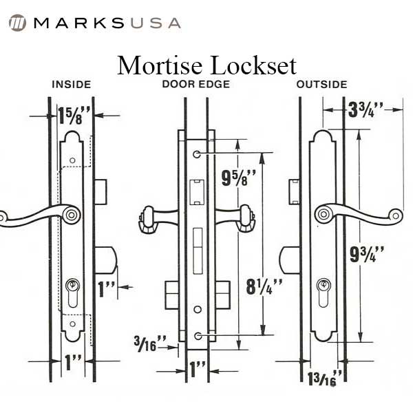 Marks USA - Thinline Series 2750B - Ornamental Iron Mortise Lockset ...