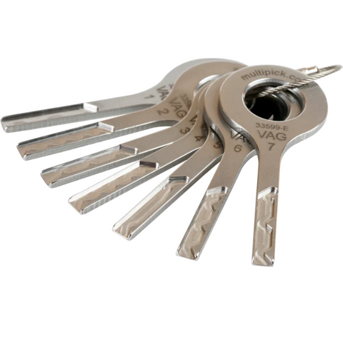 Multipick - VAG - Stainless Steel Laser Track Key Set 7 pieces – UHS ...