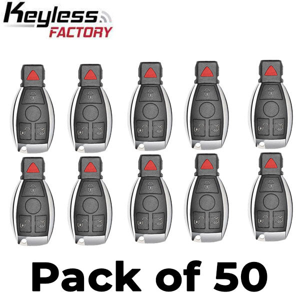50 x 1997-2014 Mercedes Benz / 4-Button Fobik Key / IYZ-3312 / 315 MHz ...