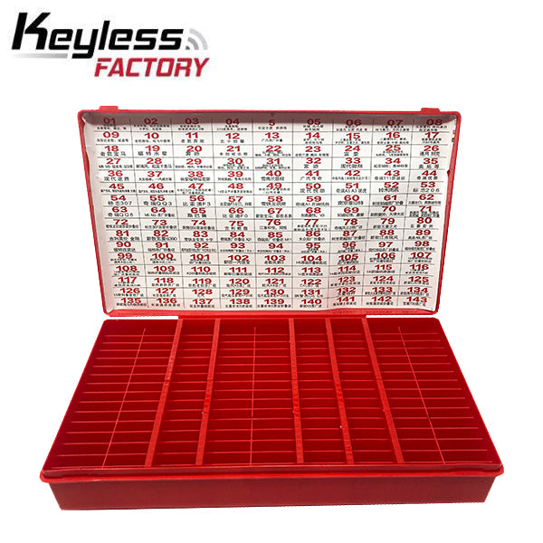 Keyless Factory - KG-02 - Red Keyblade Storage Box - Fits 144 Blades ...