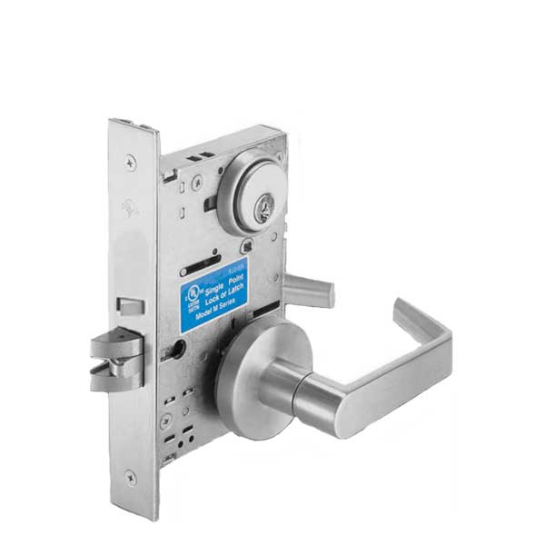 Extra Heavy Duty Mortise Door Lock - Classroom - Keyed Cylinder - Satin ...