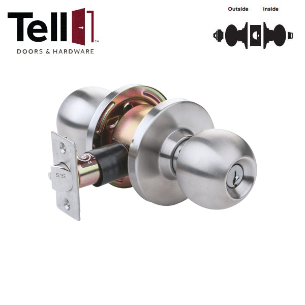 TELL - CL100031 - Heavy Duty Cylindrical Knob - Satin Stainless - 2-3/4 ...