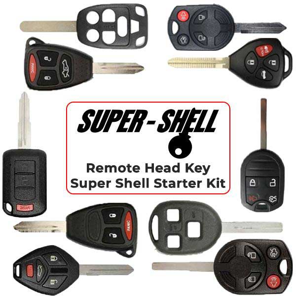Super Shell Starter Kit - 40 Remote Head Key Shells for Sale | UHS Hardware