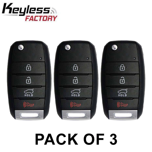 3 x 2014-2016 Kia Sportage / 4-Button Flip Key / PN: 95430-3W350 ...
